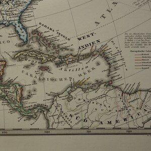Old Map of North America Large Original Antique Print USA - Etsy