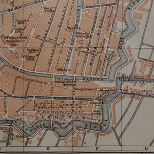 LEIDEN Old Map of Leiden 1910 Original Antique Map About Leiden Zuid ...