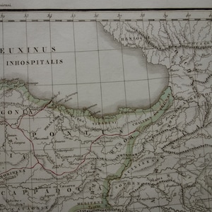 190+ Years Old Map of Ancient Asia Minor - Original Antique Print ...