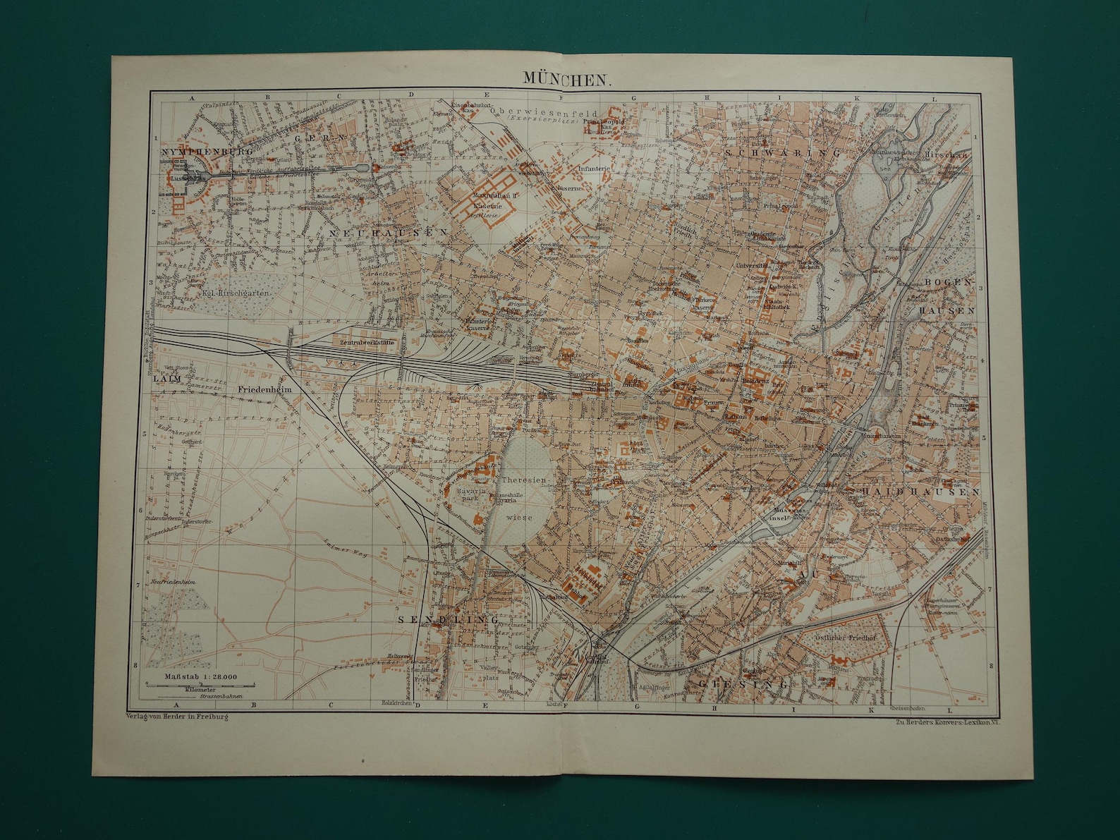 1921 Munich Old Map of Munich Germany Original Antique City Plan About ...