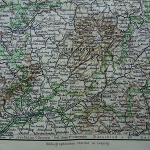 Old Map of Hesse-nassau Germany 1913 Original Vintage Print - Etsy