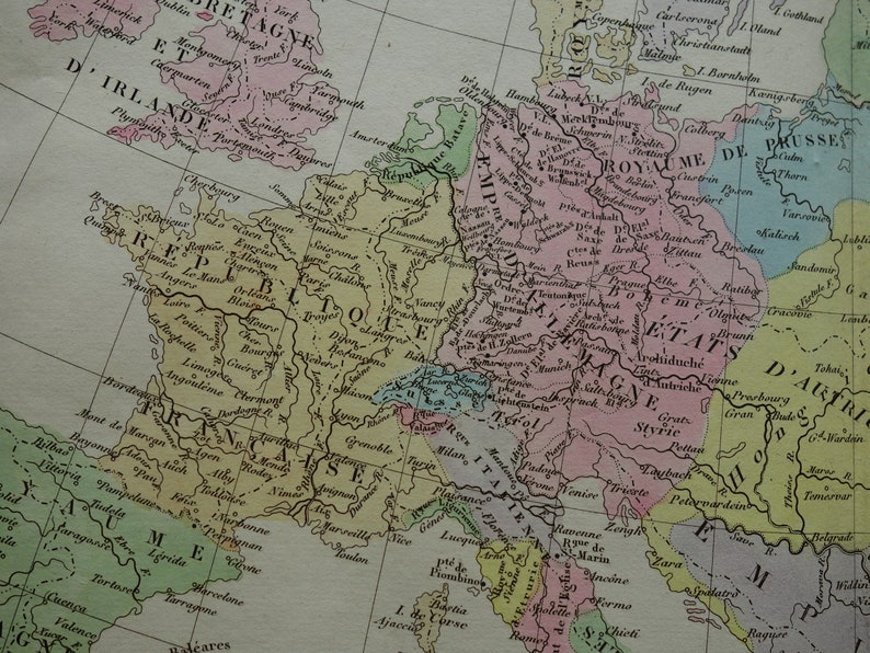 Large Old Map of Europe in 1803 Original Antique History Print - Etsy