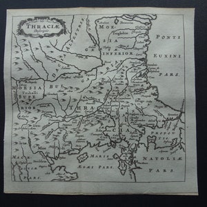 360+ Years Old Map of Bulgaria and Northern Greece Original Antique ...