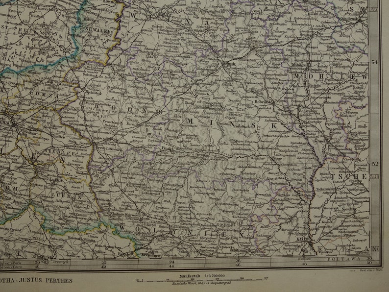 BALTIC SEA Large Old Map of Baltic States 1885 Original - Etsy