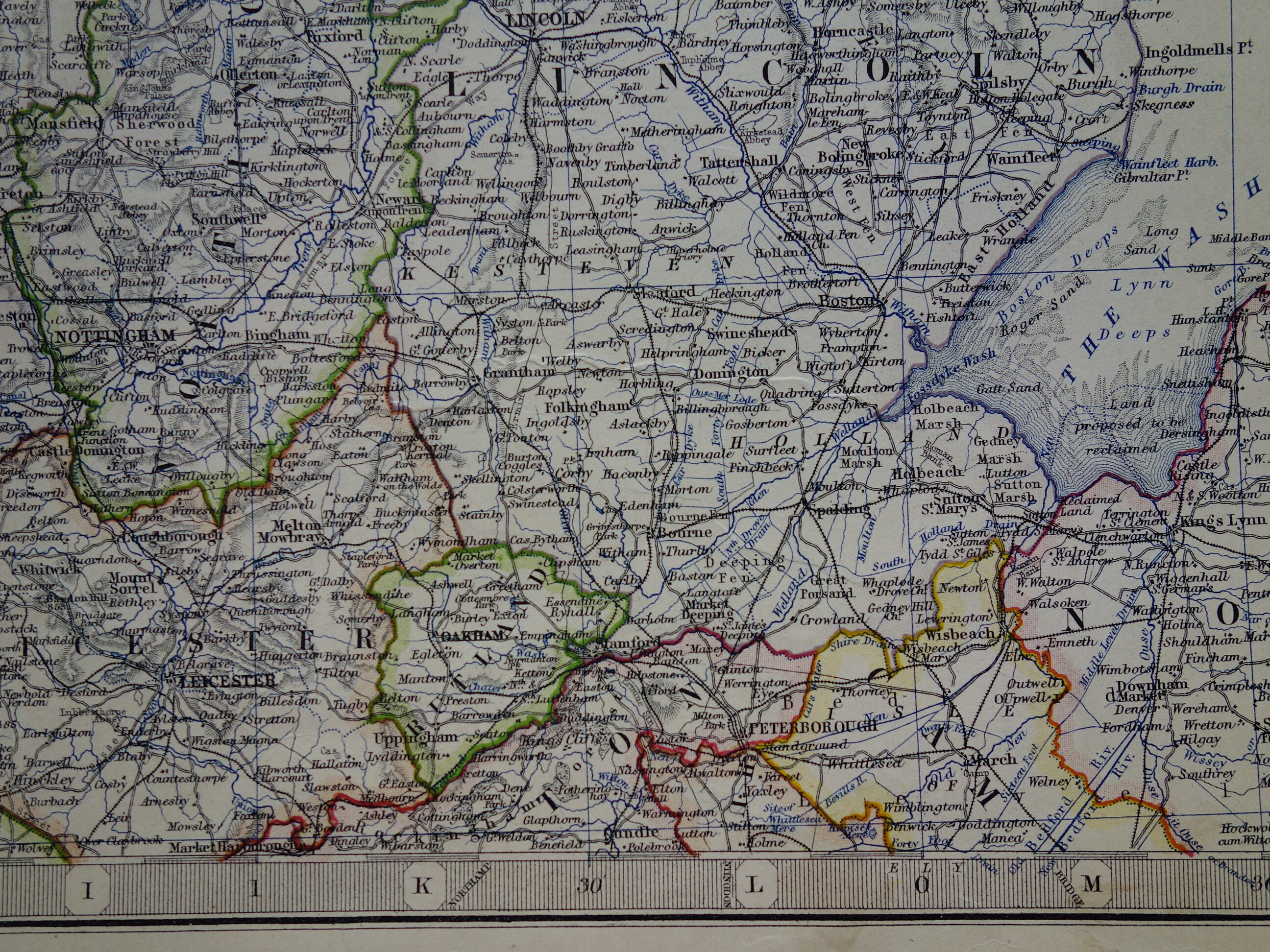 ENGLAND Large Old Map of Northern England 1878 Original - Etsy UK