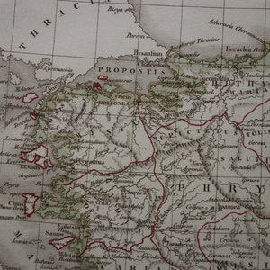 190+ Years Old Map of Ancient Asia Minor - Original Antique Print ...