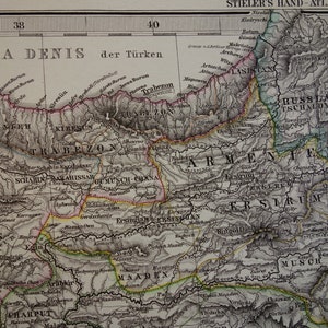 TURKEY Old Map of Turkey 1879 Original Antique Large Print of Asia ...
