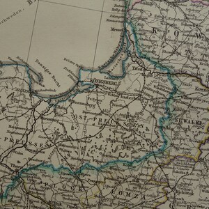 BALTIC SEA Large Old Map of Baltic States 1885 Original - Etsy