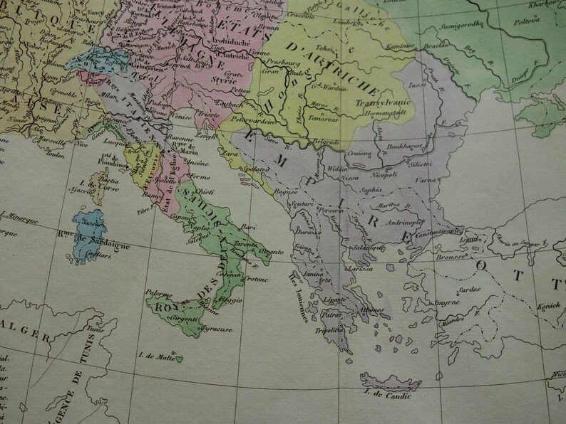 Large Old Map of Europe in 1803 Original Antique History Print - Etsy