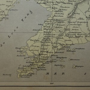 CHINA Old Map of Manchuria Chinese Empire 1896 Original Antique Print ...