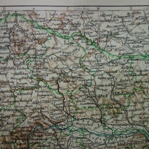 AUSTRIA 100+ Years Old Map of Austria 1906 Original Antique Print ...