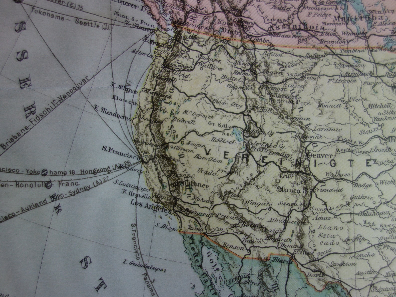 Old Map of NORTH AMERICA Original 1905 Antique US Canada - Etsy