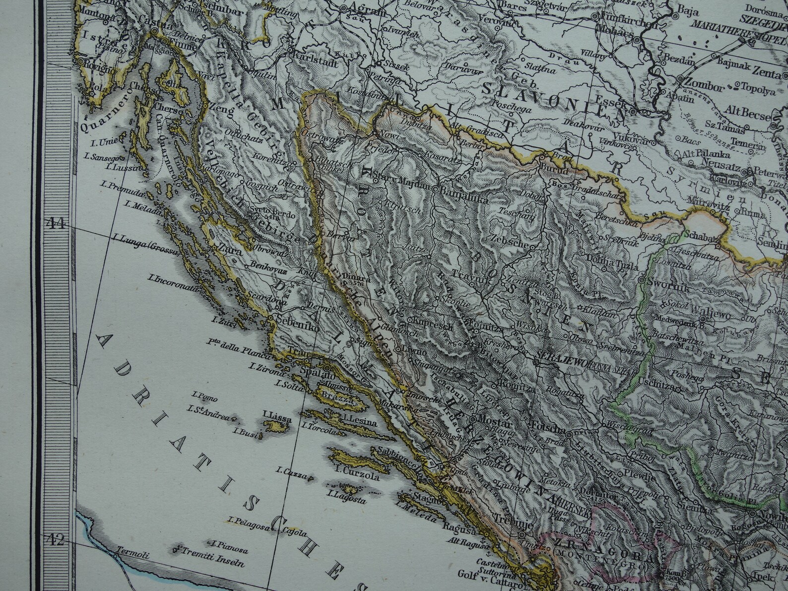 BALKANS Old Map of European Turkey in 1877 Original Large Antique Print ...