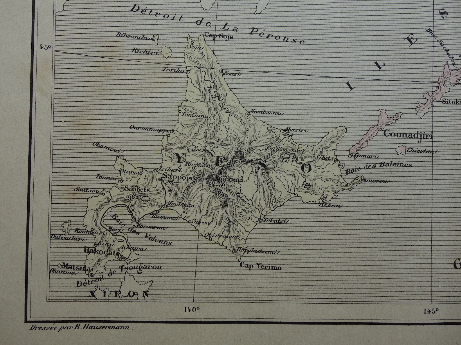 Old Map of Japan Hokkaido Ezo Island Eso Kuril Islands in 1896 - Etsy