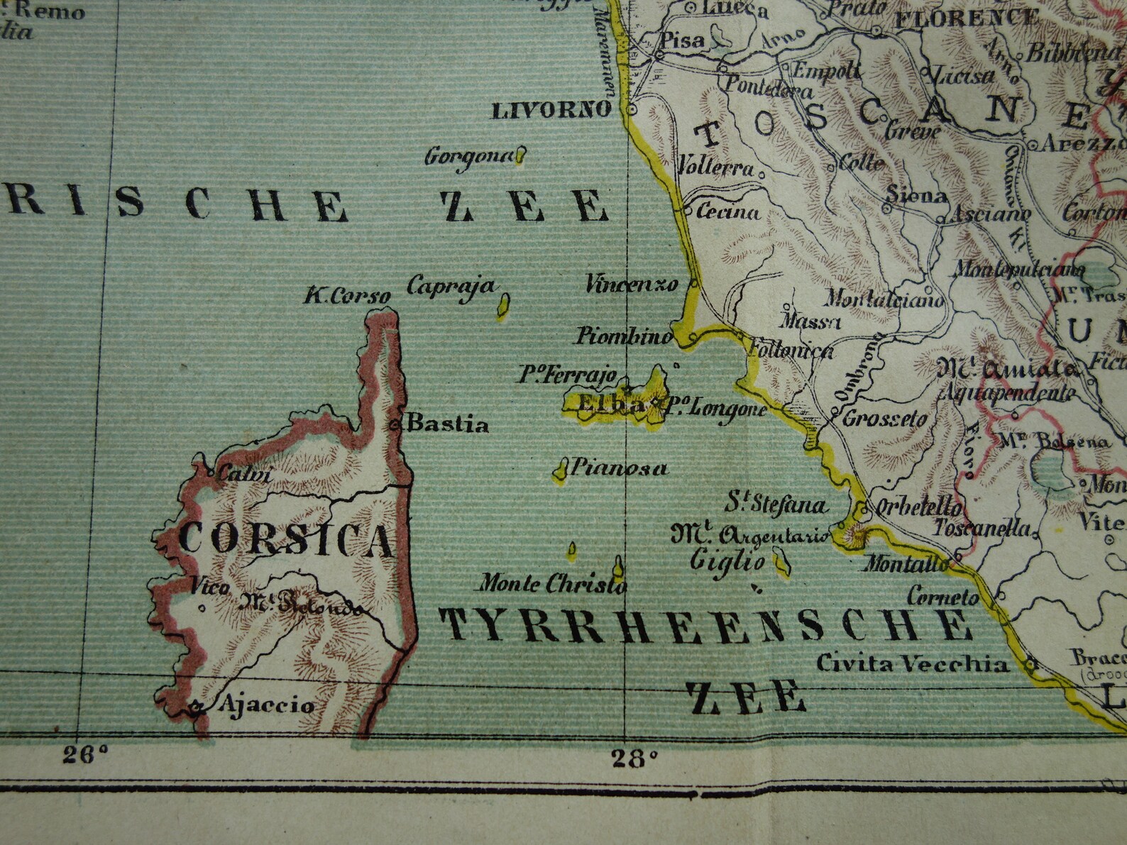 ITALY Old Map of Northern Italy 1880 Original Detailed Dutch - Etsy