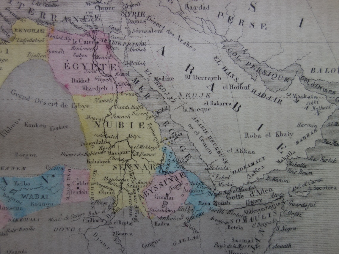 AFRICA Old Map of Africa in 1878 Original Antique Print About - Etsy