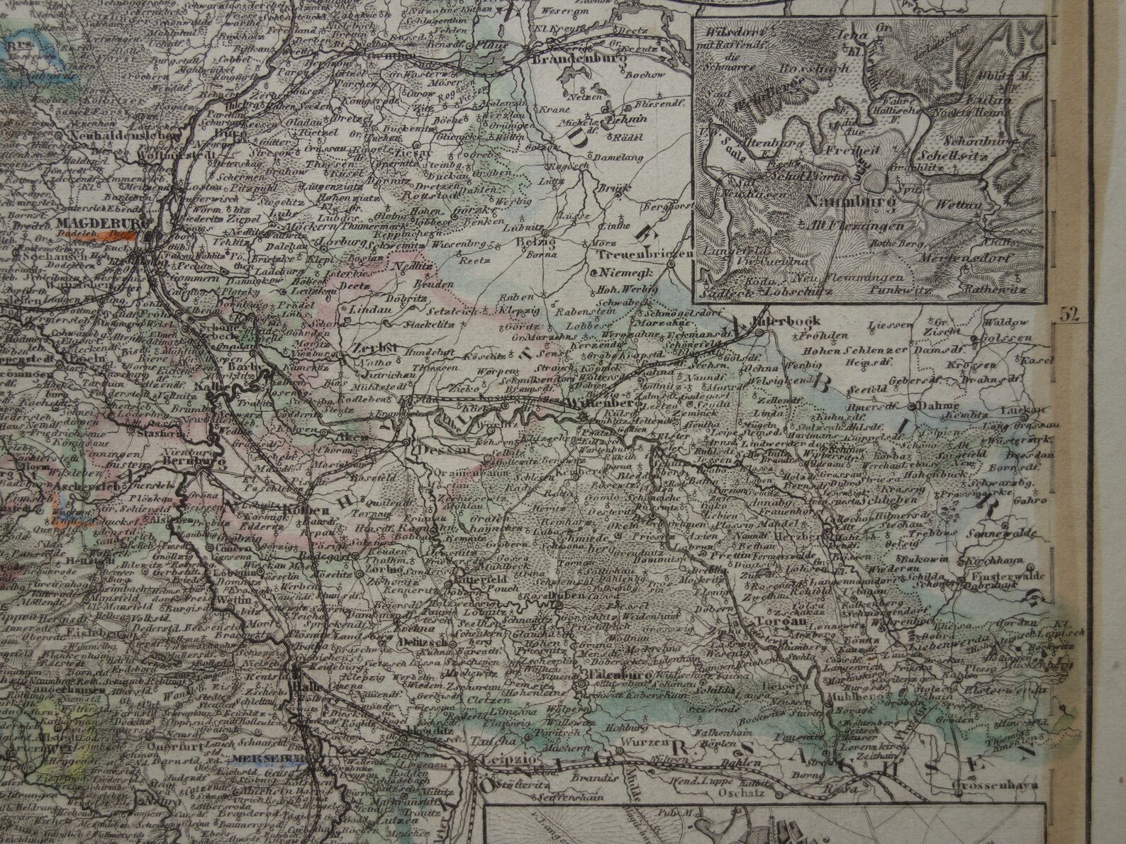 SAXONY Old Map of Sachsen Germany 1849 Original Antique Print of ...