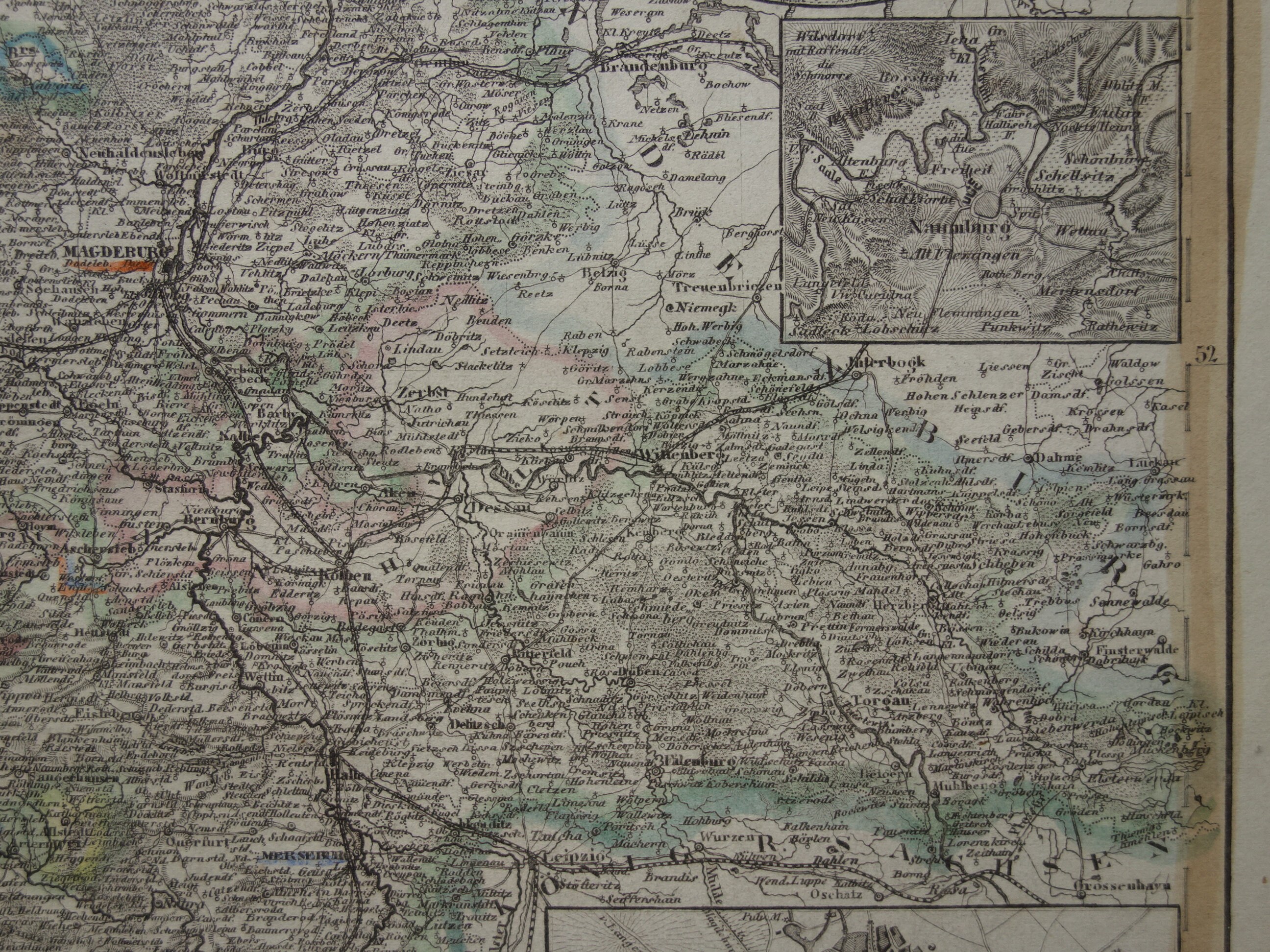 SAXONY Old Map of Sachsen Germany 1849 Original Antique Print of ...