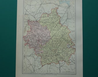 Old Map of the Environs of Huntingdon, Cambridgeshire 1898 - Etsy UK