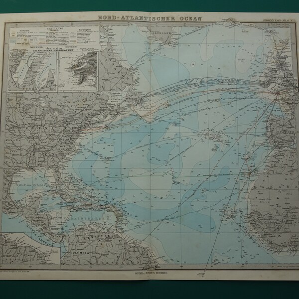 Antique Map of the Sea - Etsy Canada