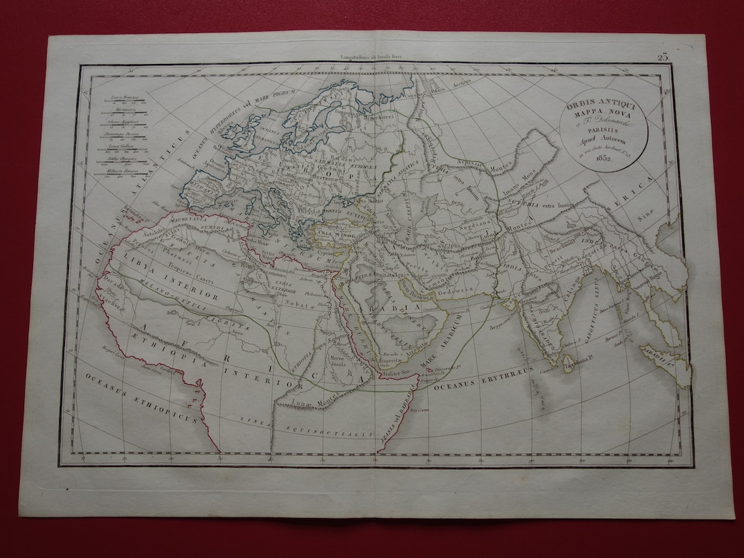 PTOLEMY World Map 1832 Original Old Antique Print of the World Known in ...