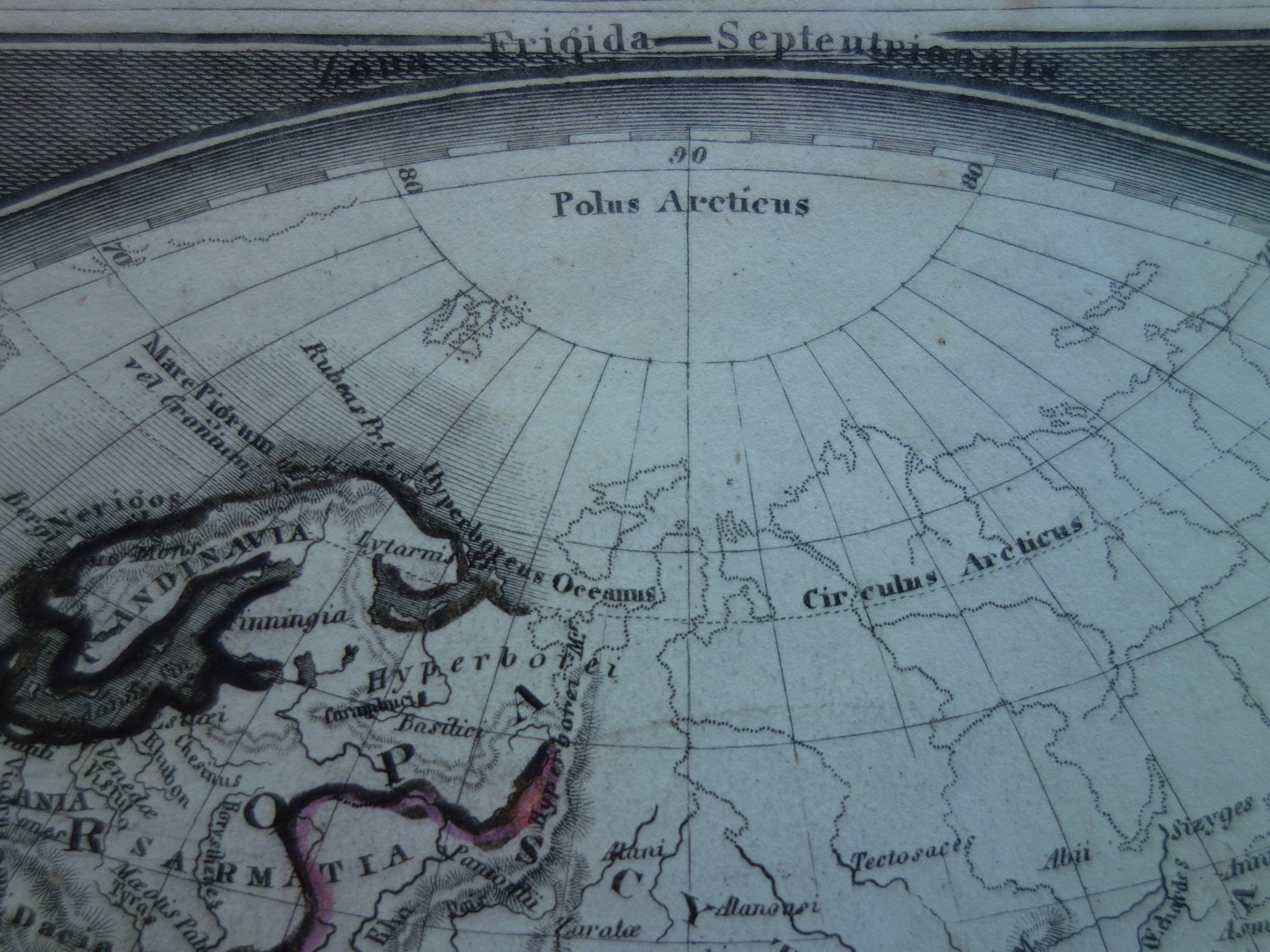 WORLD Map of the Ancient World 1850 Original Old Hand Colored - Etsy