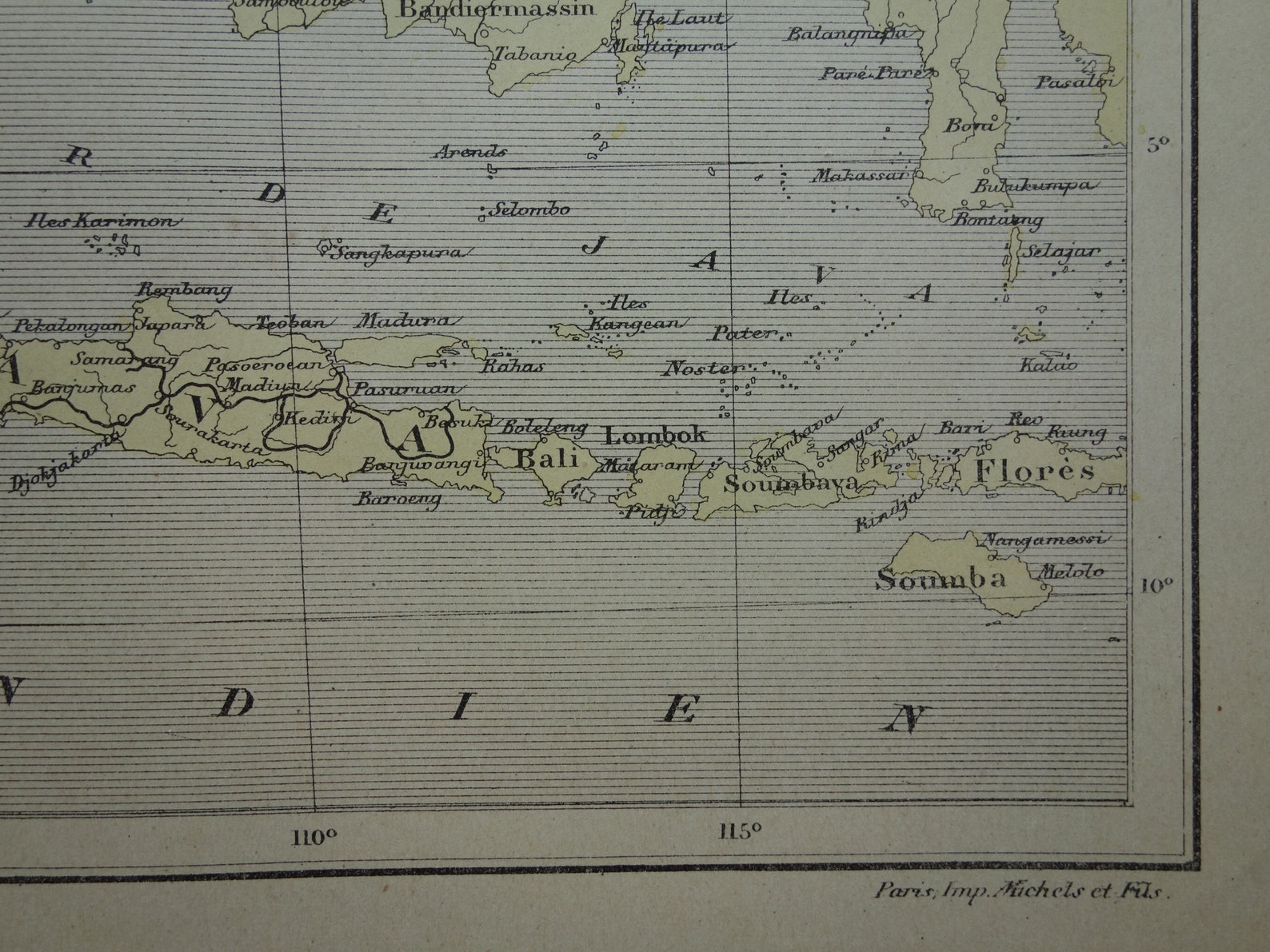 INDONESIA Old Map of Sunda Archipelago 1896 Antique - Etsy