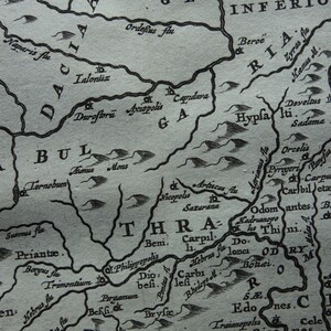 360+ Years Old Map of Bulgaria and Northern Greece Original Antique ...