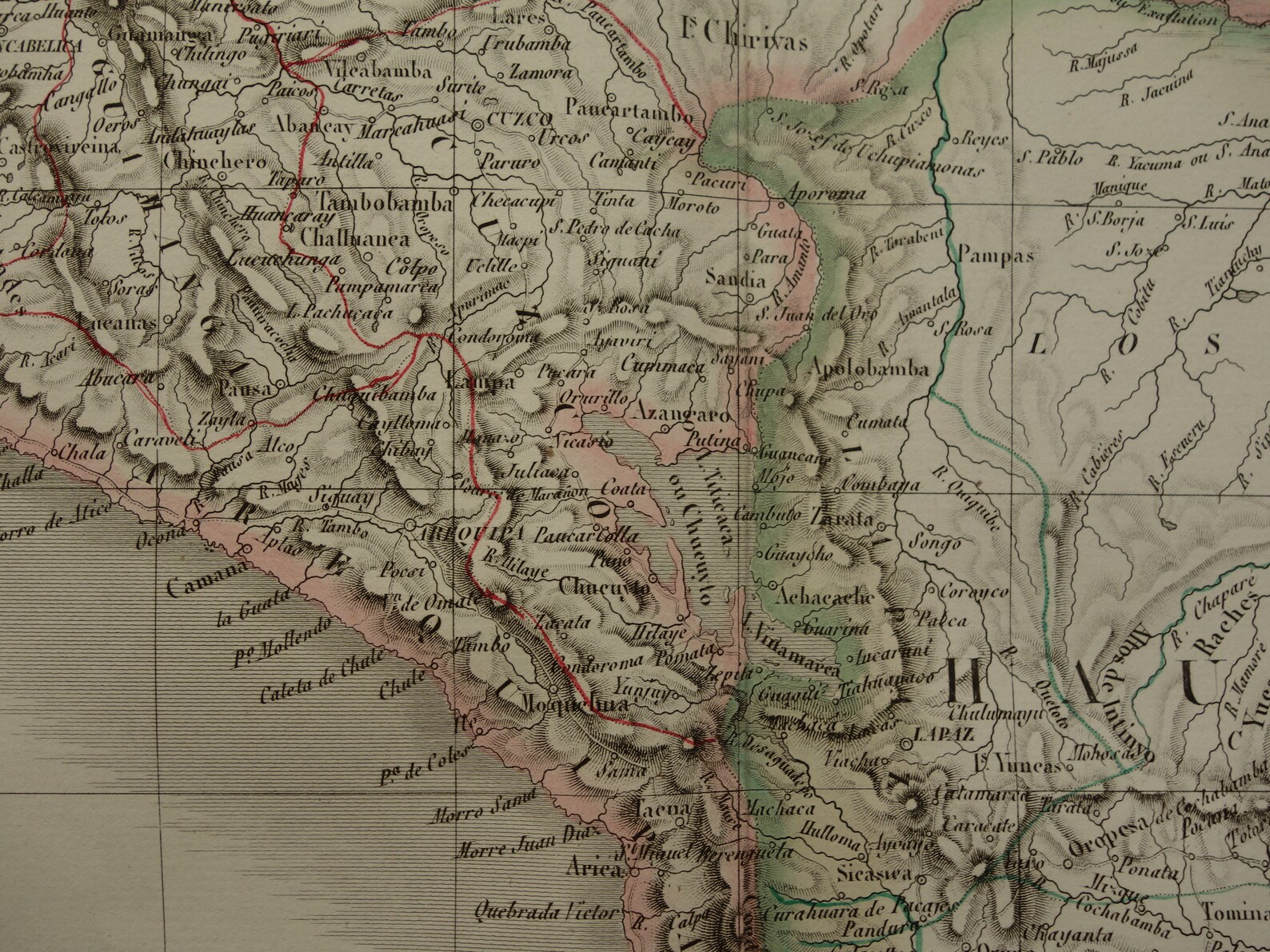 Old Map of Peru and Bolivia LARGE Original 1829 Antique French - Etsy