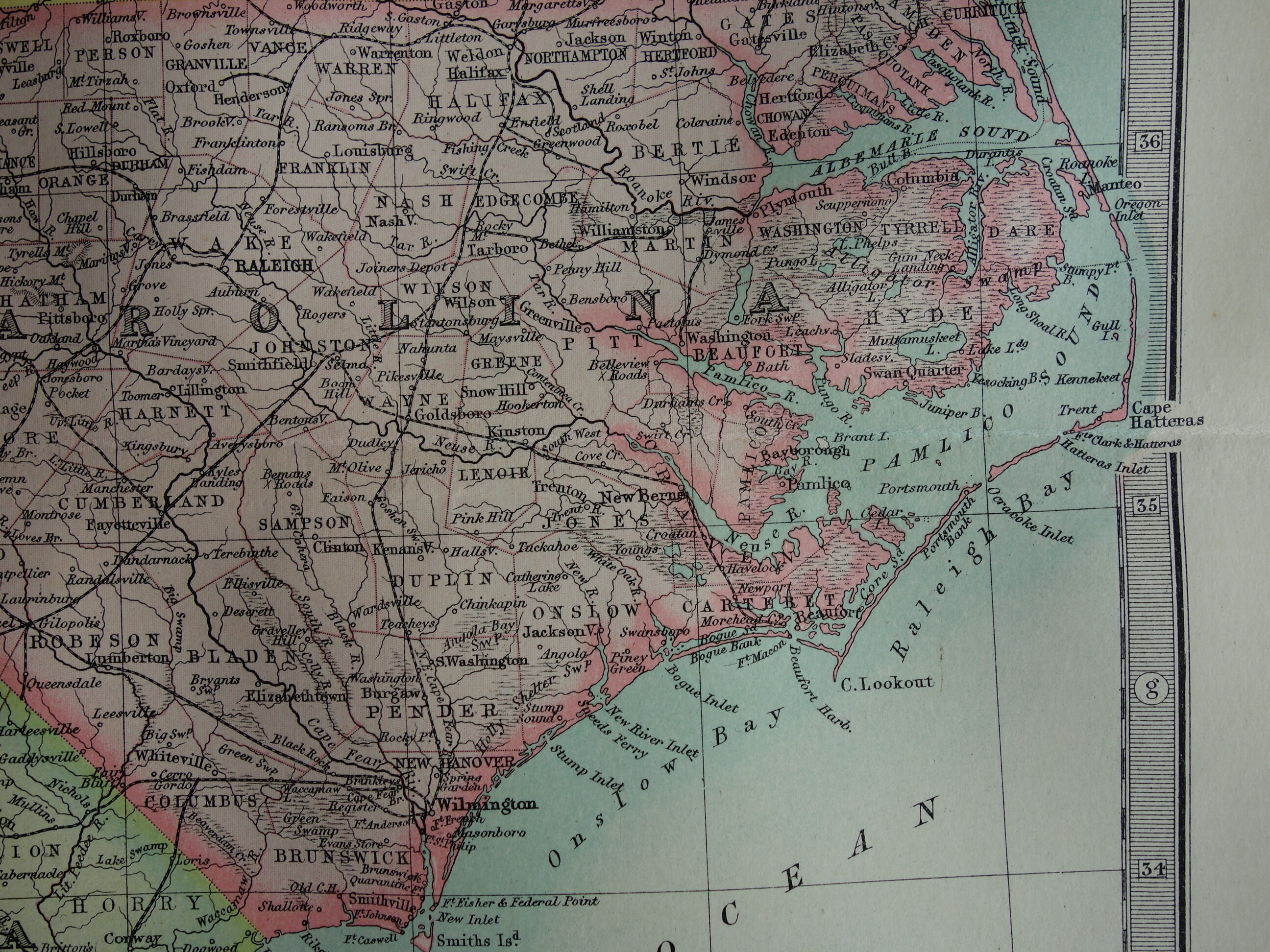 USA Antique Map 1890 Original Large Old Map of West Virginia South ...