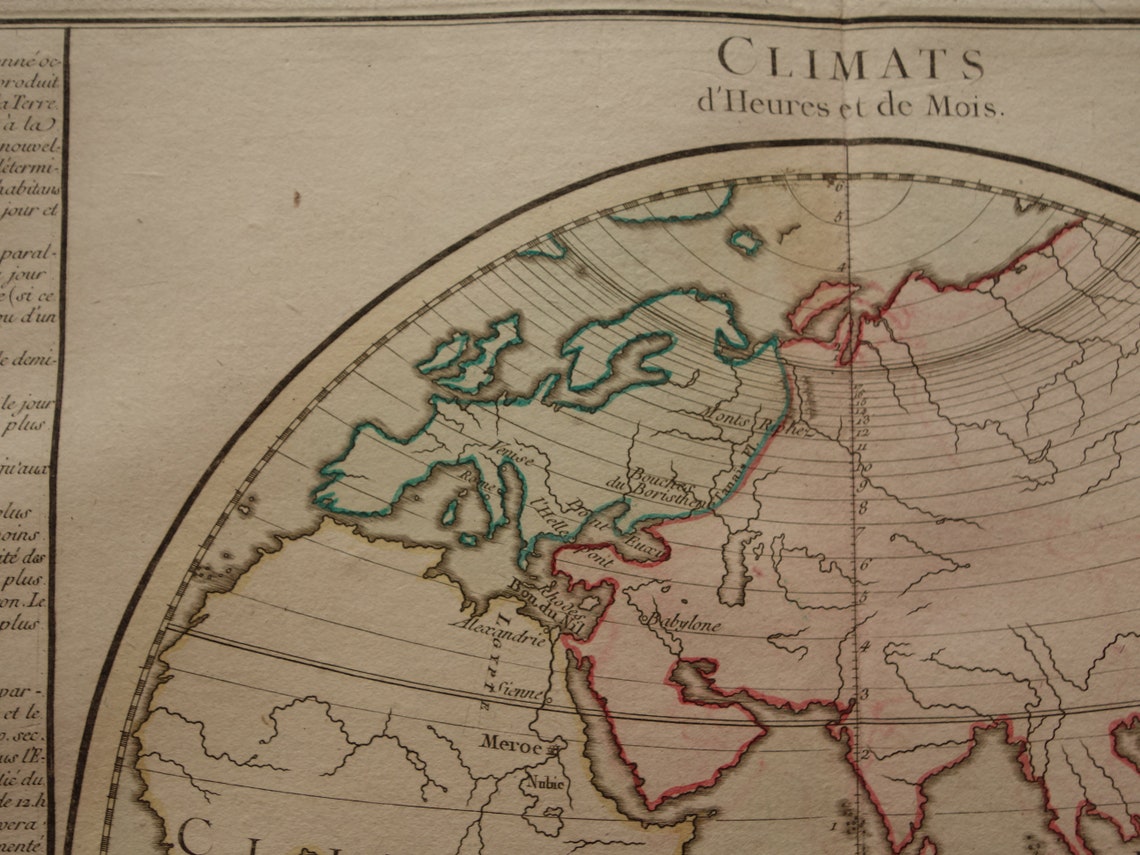 260 Years Old Map of Eastern Hemisphere Large Original - Etsy