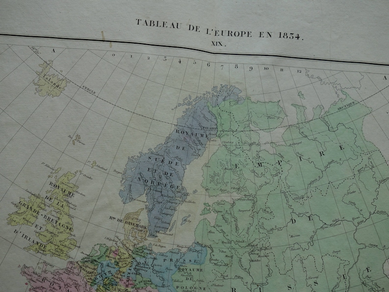 EUROPE Old Map of European History 1835 LARGE Original Antique - Etsy