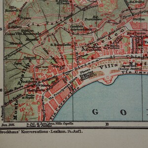 1906 Naples Old Map of Naples Italy Original Antique City Plan About ...