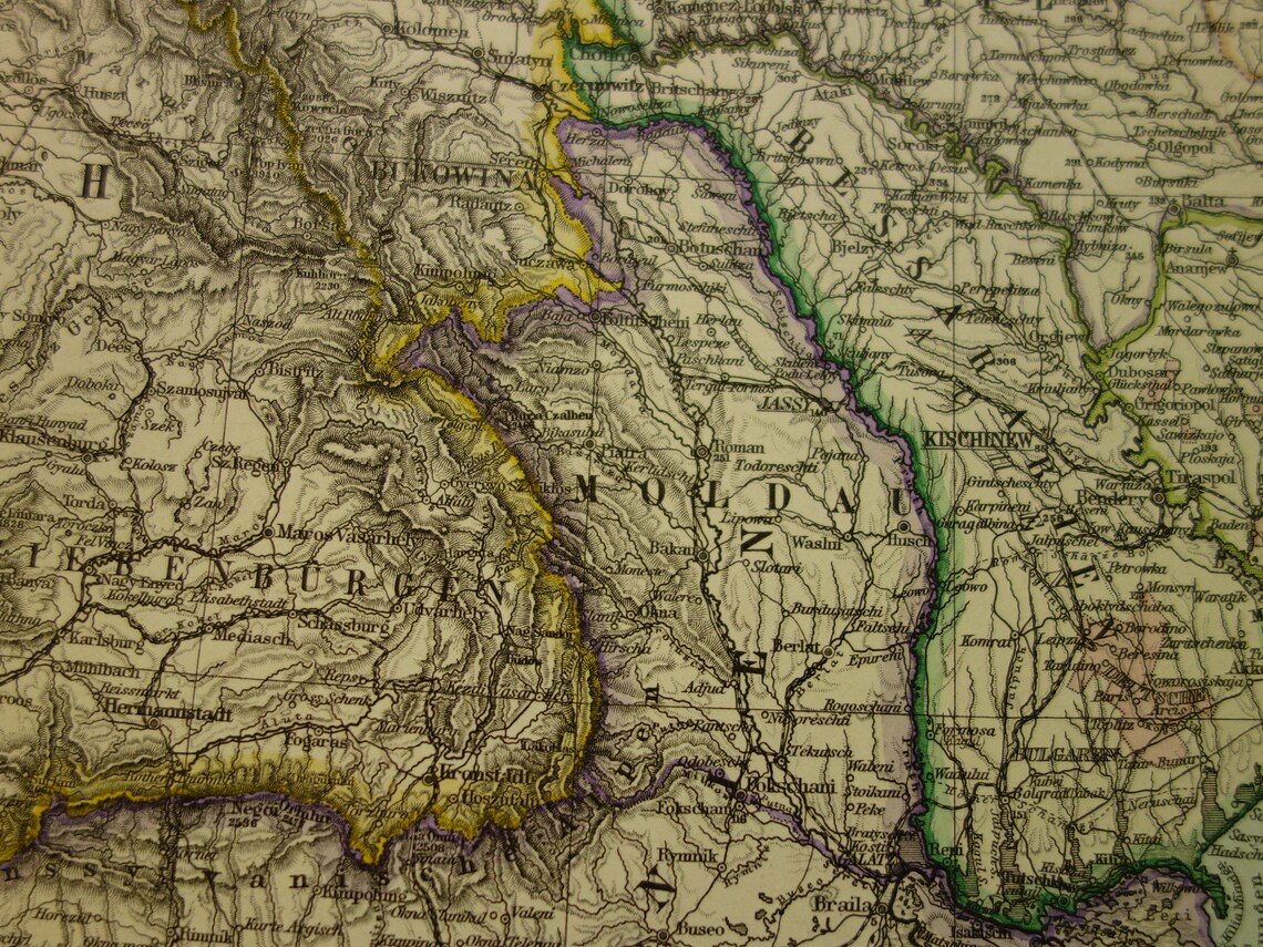 BALKANS old map of European Turkey in 1886 original large | Etsy