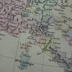 Large Old Map of Europe Original Antique History Print European ...