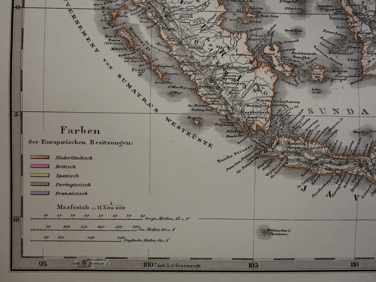 INDONESIA Old Map of Malay Archipelago LARGE Original 1877 | Etsy