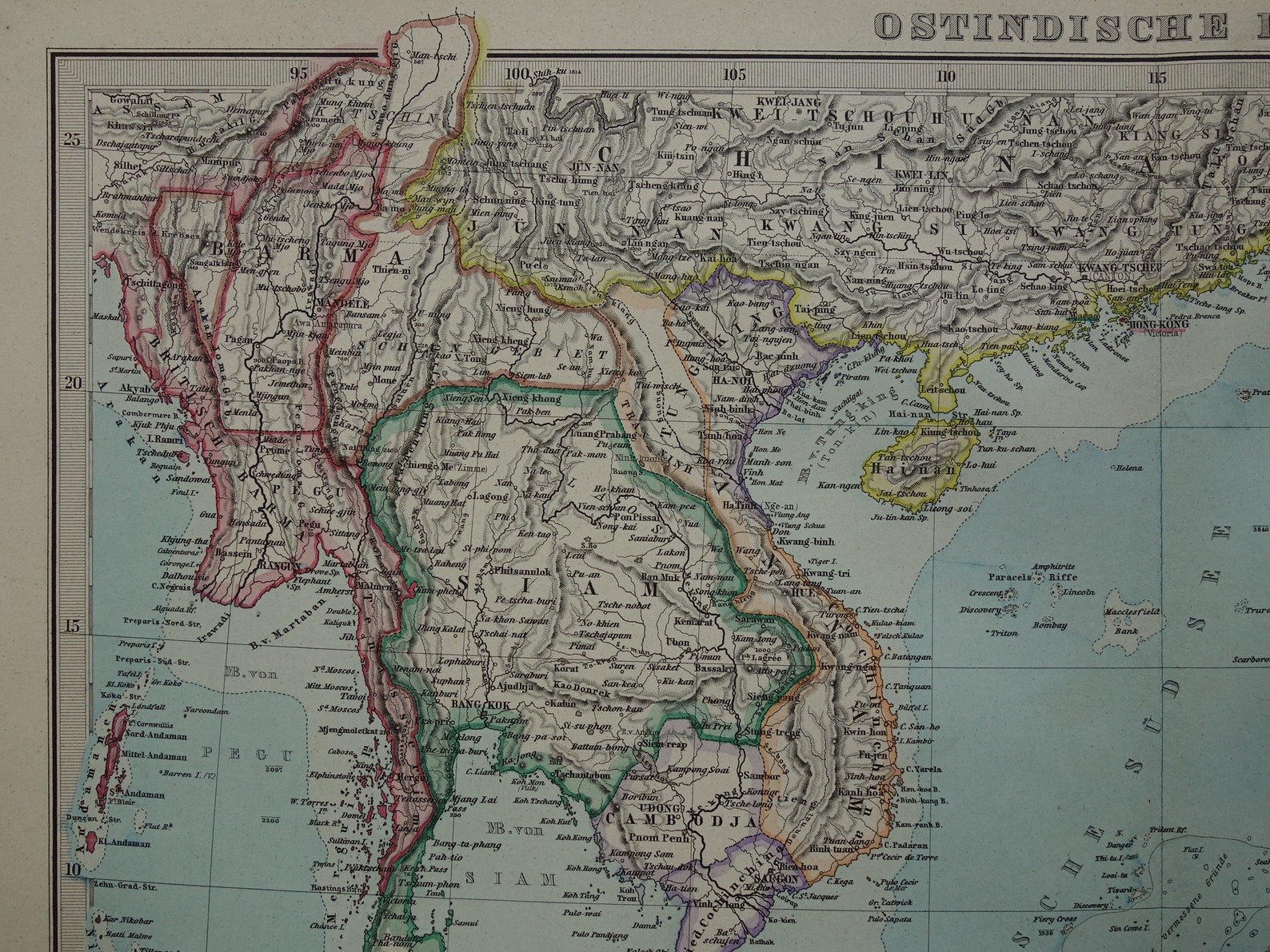INDONESIA Old Map of Malay Archipelago LARGE Original 1886 - Etsy