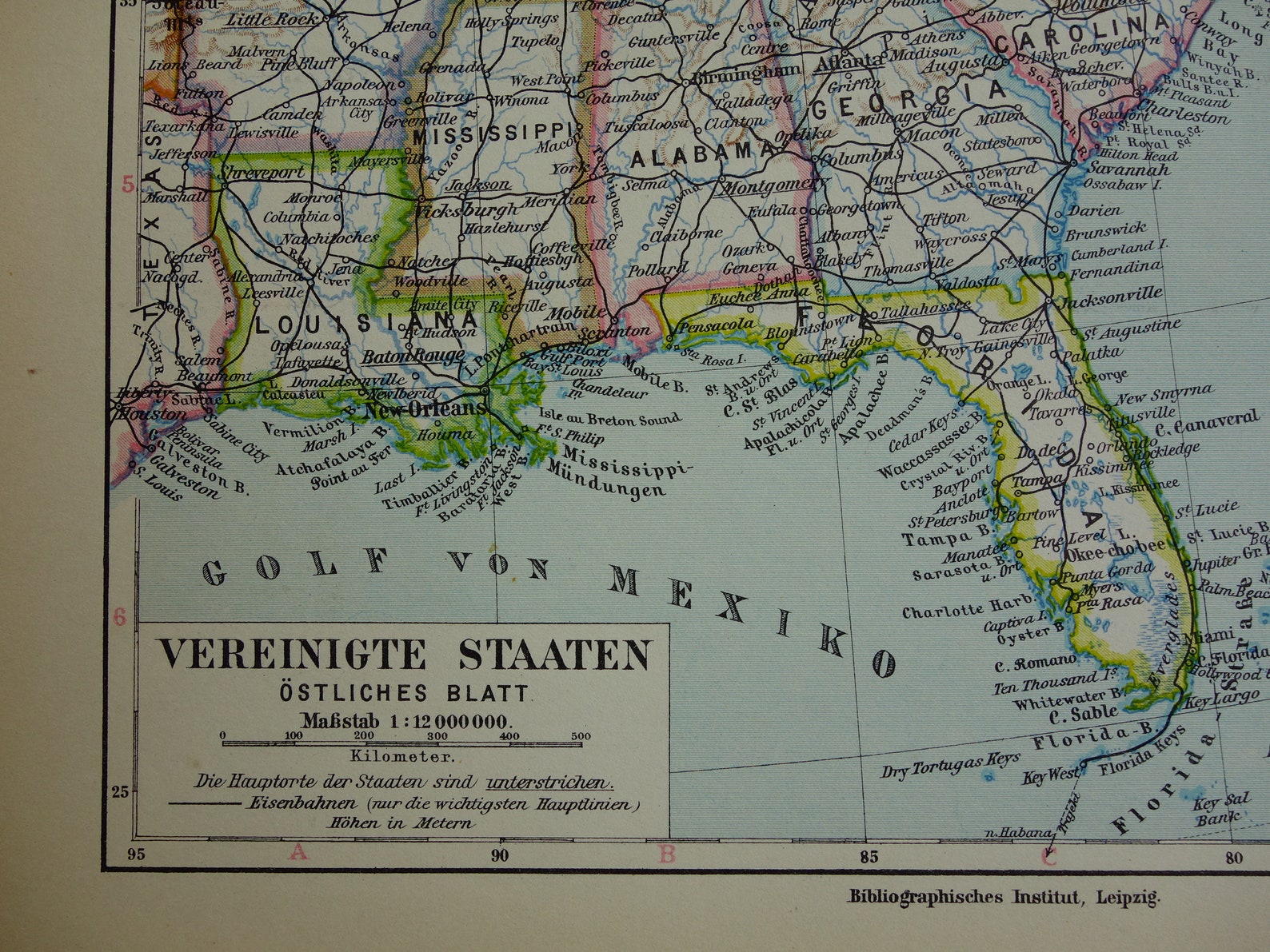 USA Old Map of the US 1928 Original Vintage Maps Two 2 | Etsy