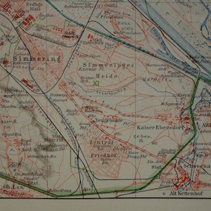 VIENNA Old Map of Vienna City Plan 1905 Original Antique Detailed Print ...