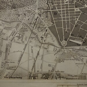 BERLIN Antique Map of Berlin Germany Original 175+ Years Old German ...