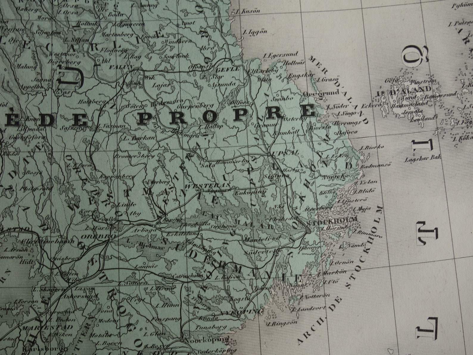 NORWAY Old Map LARGE Original Antique Maps About Sweden and - Etsy