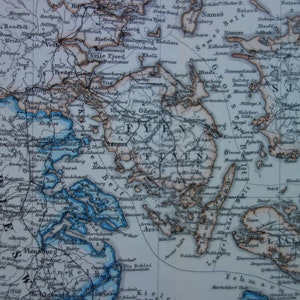 DENMARK old map of Denmark and Holstein 1886 original large | Etsy
