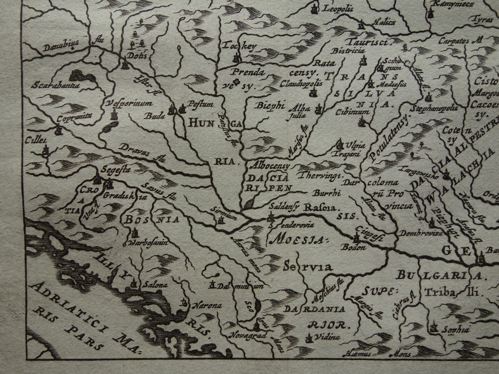 360 Years Old Map of Moesia Dacia Antique Print Balkans - Etsy