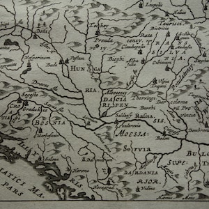 360+ Years Old Map of Moesia Dacia Antique Print Balkans Eastern Europe ...