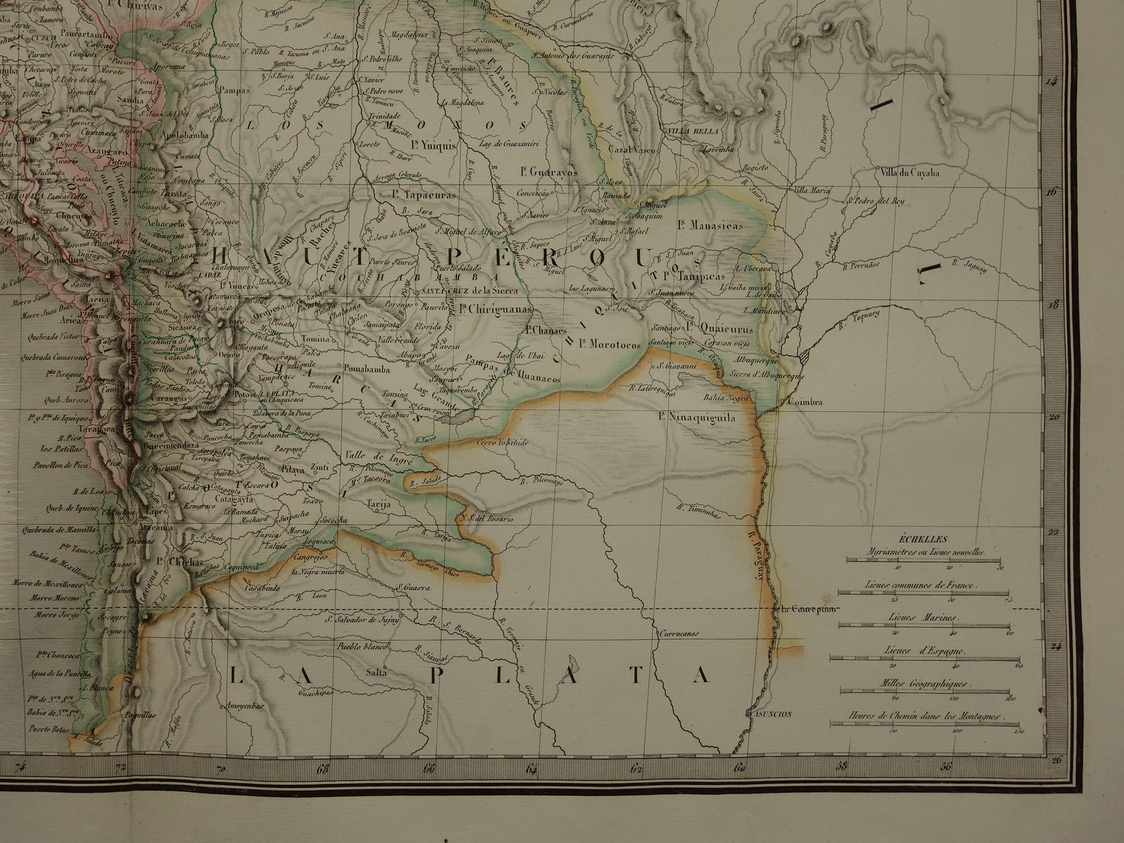 Old Map of Peru and Bolivia LARGE Original 1829 Antique French - Etsy