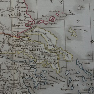 Old Map of Greece in Antiquity Original Antique 1832 History Print ...