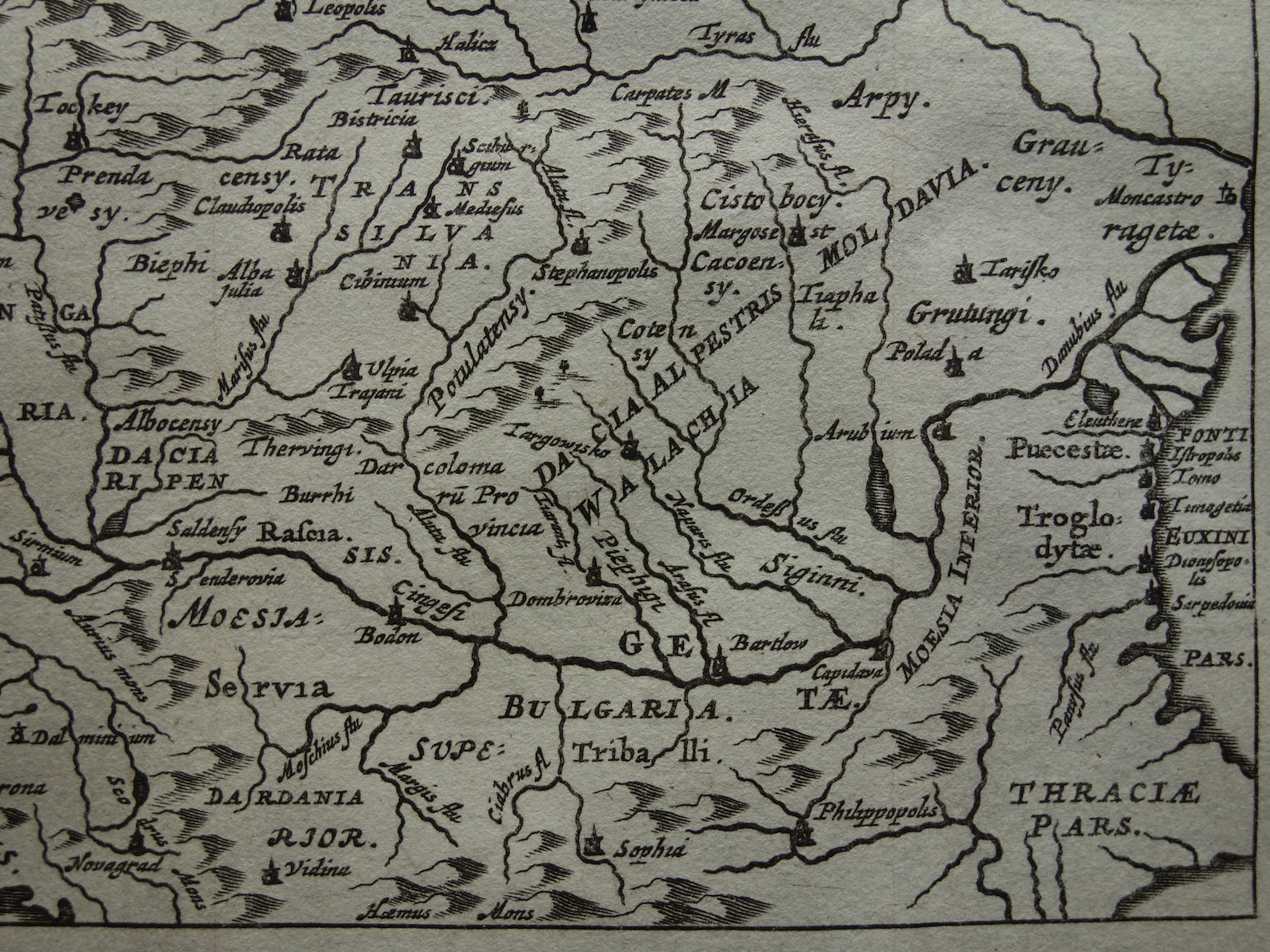 360 Years Old Map of Moesia Dacia Antique Print Balkans - Etsy