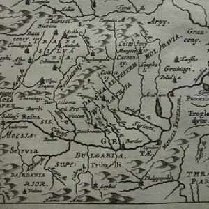 360+ Years Old Map of Moesia Dacia Antique Print Balkans Eastern Europe ...