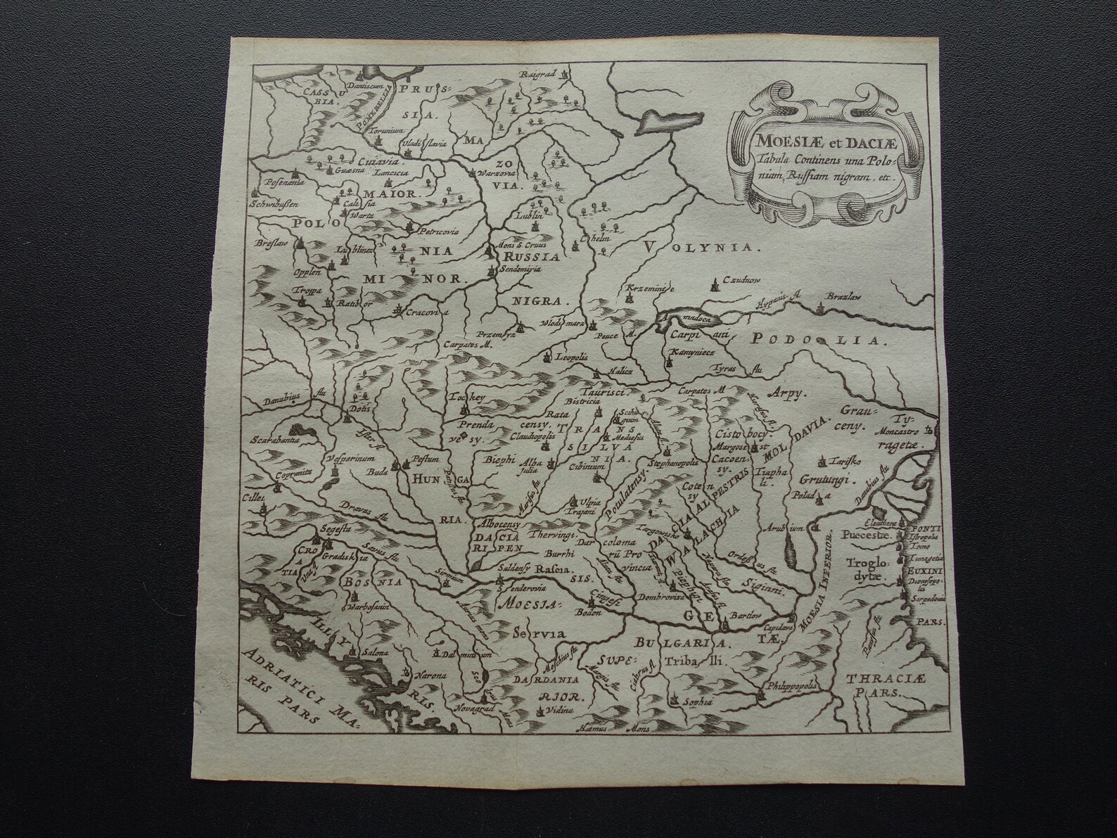 360 Years Old Map of Moesia Dacia Antique Print Balkans - Etsy