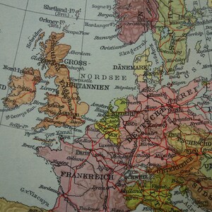 EUROPE Old Map of Europe 1928 Original Vintage Political Map of Europe ...